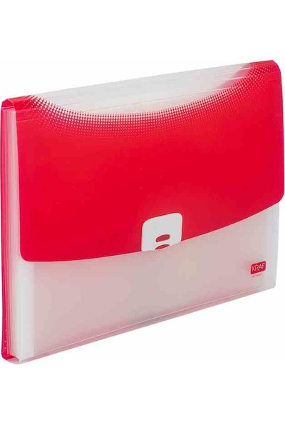 Kraf Körüklü Dosya 13 Cep DC4003 Kırmızı
