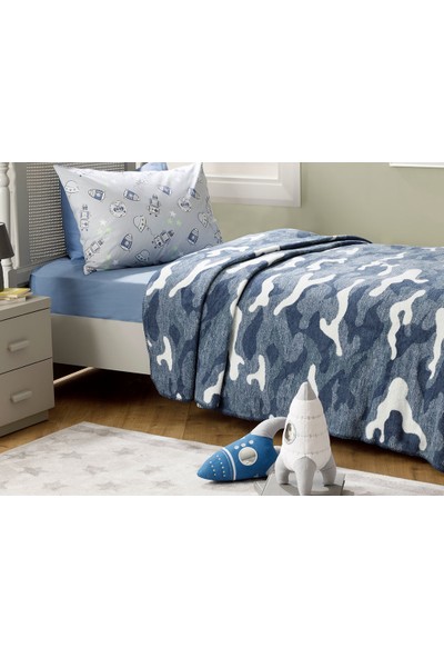 English Home Kamuflaj Pamuklu Tek Kişilik Çocuk Battaniye 150 x 200 cm Mavi English Home Kamuflaj Pamuklu Tek Kişilik Çocuk Battaniye 150 x 200 cm Mavi