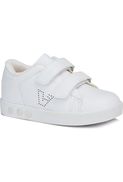 Vicco Oyo Işıklı Unisex Çocuk Beyaz Sneaker