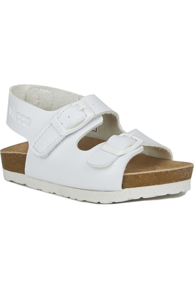 Vicco Last Metalik Unisex Bebe Beyaz Sandalet