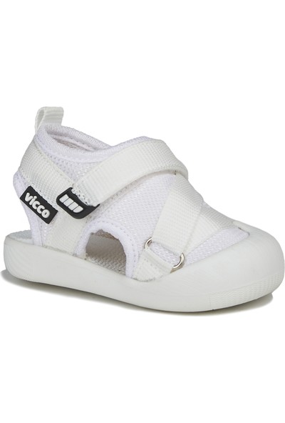 Vicco Lolipop Fileli Unisex İlk Adım Beyaz Sandalet