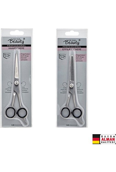 For Your Beauty Fyb Makas Seti Ara Makas ve Düz Makas Saç Makası Paslanmaz Çelik