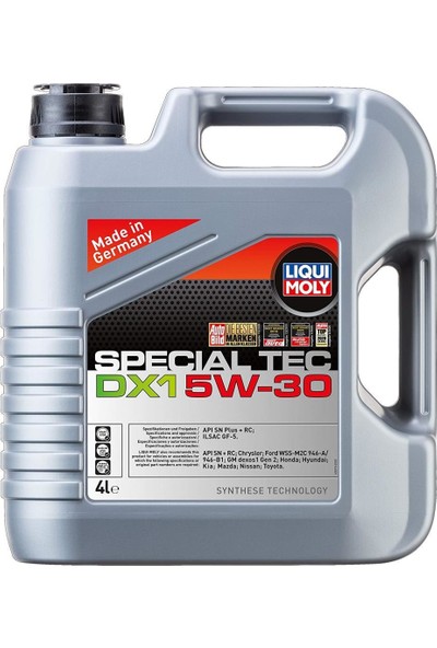 Liqui Moly Special Tec DX1 5W-30 4 Litre Motor Yağı ( Üretim Yılı: 2021 ) Liqui Moly Special Tec DX1 5W-30 4 Litre Motor Yağı ( Üretim Yılı: 2021 )