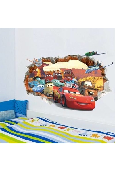 Cosy Home Gift Çocuk Bebek Odası Arabalar Cars Filmi Şimşek Mcqueen 3 Boyutlu Çizim Sticker Pvc Duvar Süsü Cosy Home Gift Çocuk Bebek Odası Arabalar Cars Filmi Şimşek Mcqueen 3 Boyutlu Çizim Sticker Pvc Duvar Süsü