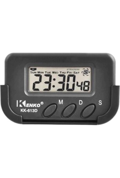 Kenko KK613D Kronometre & Dijital Alarmlı Araba Saati Kenko KK613D Kronometre & Dijital Alarmlı Araba Saati