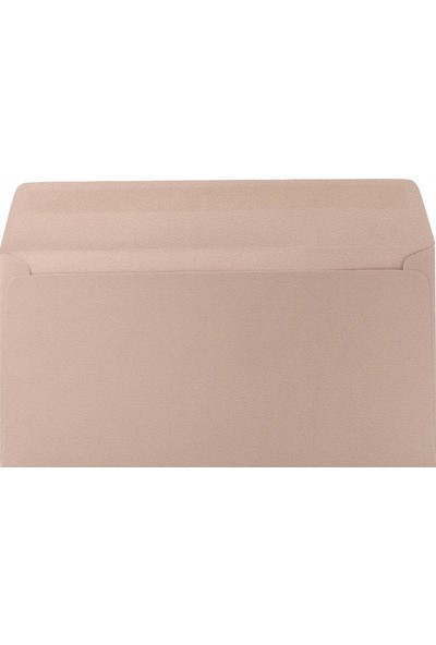Ege Metalik Davetiye Zarfı 120 gr 11 x 22 cm 50'li Kum