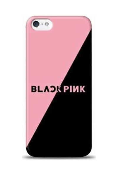 Kılıf Madeni Apple iPhone Se Black Pink Tasarımlı Telefon Kılıfı Y-Bpinkkf002