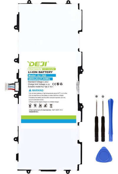Deji Samsung Galaxy Tab 6800 mAh 3 10.1 Mucize Batarya Deji Deji Samsung Galaxy Tab 6800 mAh 3 10.1 Mucize Batarya Deji