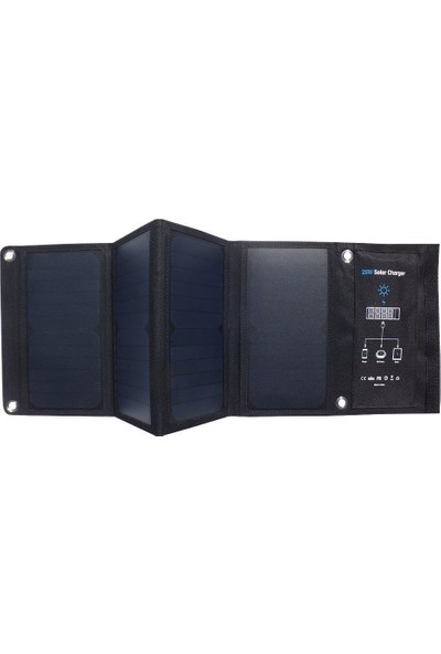 Juo 28W 4 Panelli Güneş Enerjili Katlanabilir Solar Şarj Aleti Juo 28W 4 Panelli Güneş Enerjili Katlanabilir Solar Şarj Aleti