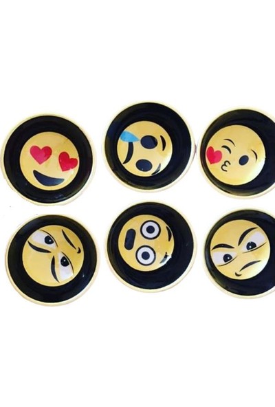 Homekolik Emoji 6'lı Sosluk Çerezlik Kase 8 cm
