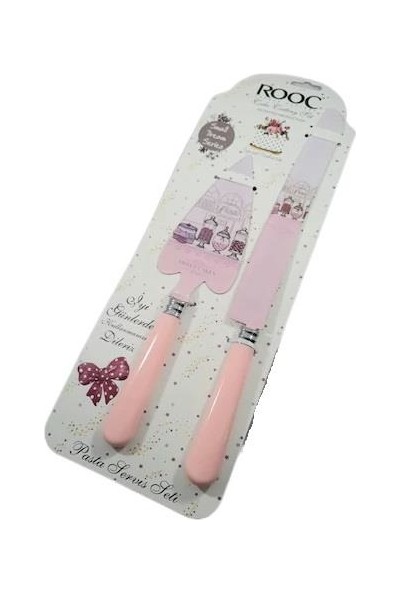 Homekolik Rooc Pembe 2'li Pasta Servis Seti Bıçak ve Spatula Homekolik Rooc Pembe 2'li Pasta Servis Seti Bıçak ve Spatula