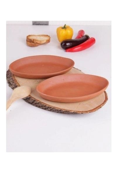 Homekolik Toprak Güveç Kayık Tabak Fırın Kabı 2'li 24 cm Homekolik Toprak Güveç Kayık Tabak Fırın Kabı 2'li 24 cm