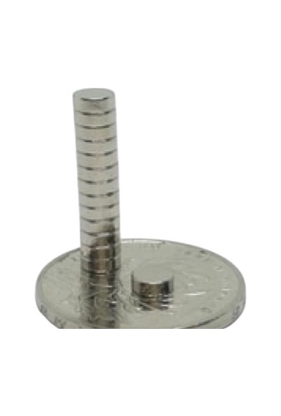 Hdg Neoodyum Mıknatıs D5 x 2 mm -100'lü - Yuvarlak Küçük Neodyum