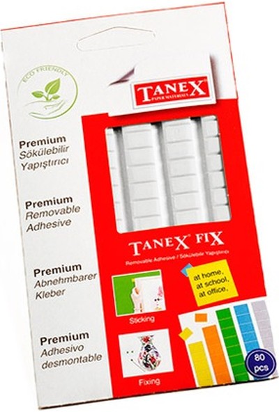 Tanex Sökülebilir Beyaz Fix Hamur Yapistirici 80'li 50 gr Tanex Sökülebilir Beyaz Fix Hamur Yapistirici 80'li 50 gr