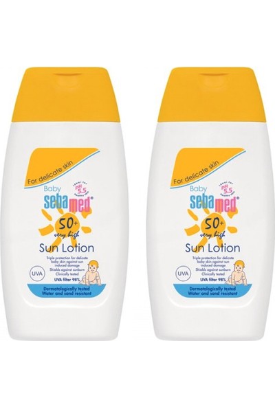 Sebamed Bebe Güneş Losyonu Spf 50+ 150 ml x 2 Adet Sebamed Bebe Güneş Losyonu Spf 50+ 150 ml x 2 Adet