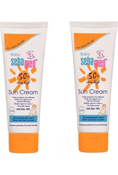 Sebamed Bebe Güneş Kremi Spf 50+ 75 ml x 2 Adet Sebamed Bebe Güneş Kremi Spf 50+ 75 ml x 2 Adet