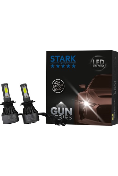 Stark Night Gun Led Xenon Far Ampulü H1/H3/H7/H11/H15/9005/9006 Şimşek Etkili Stark Night Gun Led Xenon Far Ampulü H1/H3/H7/H11/H15/9005/9006 Şimşek Etkili