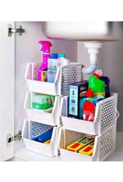 Meleni Home Üst Üste Eklenebilir Banyo Mutfak Düzenleyici Raf 2 Adet Meleni Home Üst Üste Eklenebilir Banyo Mutfak Düzenleyici Raf 2 Adet