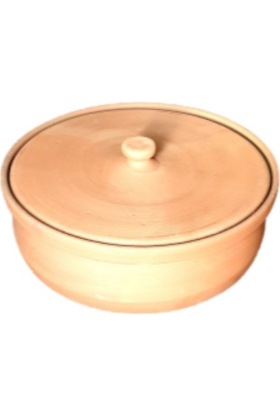 Renklidükkan El Yapımı Toprak Çömlek Güveç Kapak