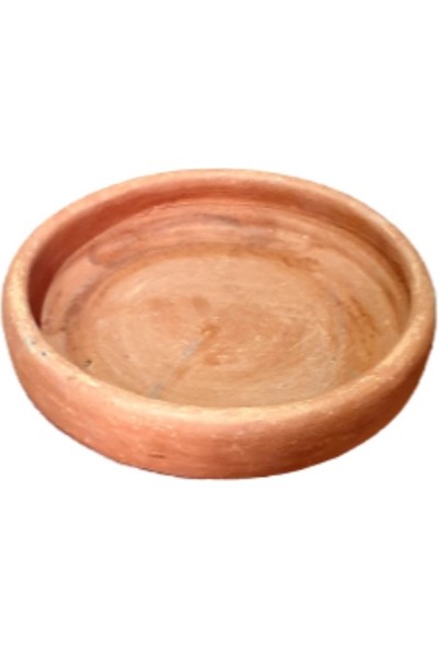 Renklidükkan El Yapımı Toprak Çömlek Yuvarlak Güveç Tepsi