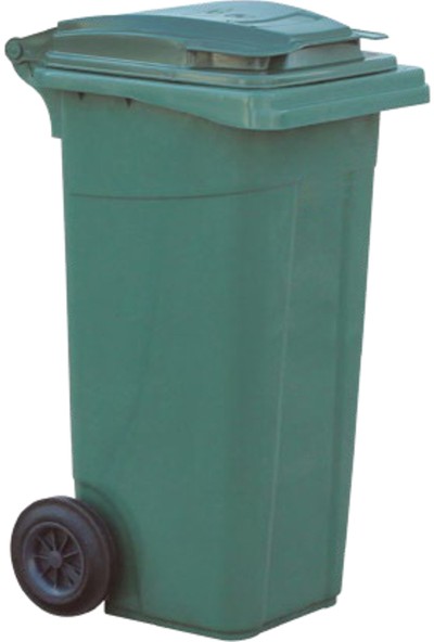 Uçak Plastik Çöp Kovası 120 lt Çöp Konteyneri Tekerlekli Pedalsız