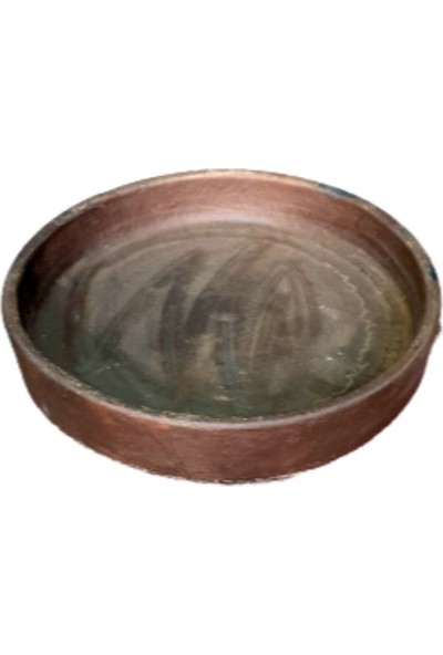 Renklidükkan El Yapımı Toprak Çömlek Yuvarlak Güveç Tepsi