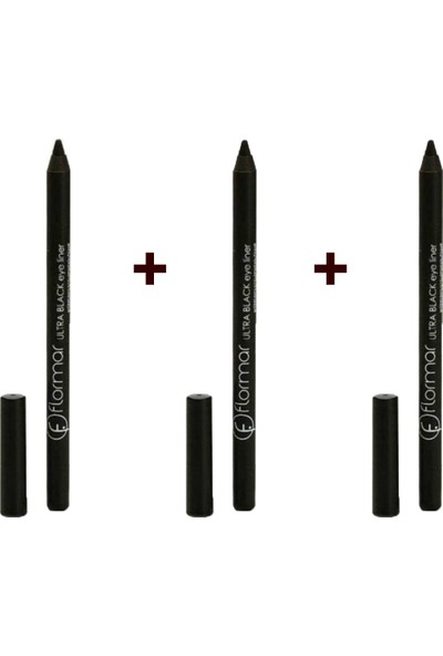 Flormar Göz Kalemi - Ultra Siyah Eyeliner 3 Lü Avantaj Flormar Göz Kalemi - Ultra Siyah Eyeliner 3 Lü Avantaj