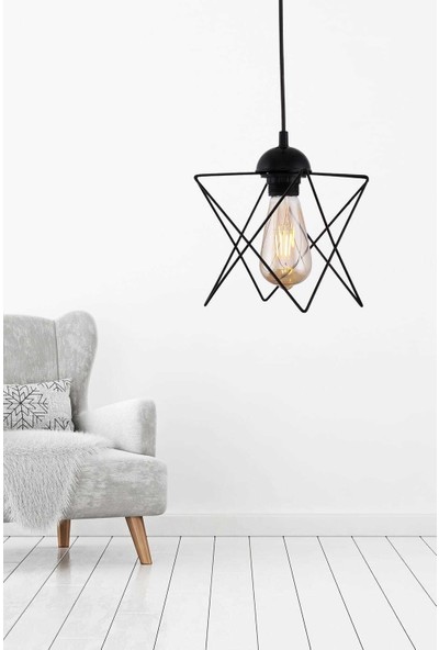 Supply Home Özel Tasarım Zigzag Siyah Sarkıt Avize