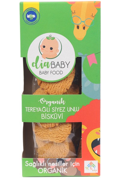 Dia Baby Organik Tereyağlı Siyez Unlu Bisküvi Dia Baby Organik Tereyağlı Siyez Unlu Bisküvi