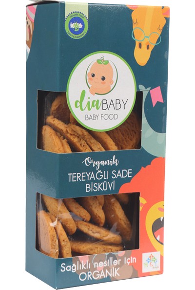 Dia Baby Organik Tereyağlı Sade Bebek Bisküvi Dia Baby Organik Tereyağlı Sade Bebek Bisküvi