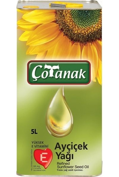 Çotanak Ayçiçek Yağı 5 Lt Teneke Çotanak Ayçiçek Yağı 5 Lt Teneke