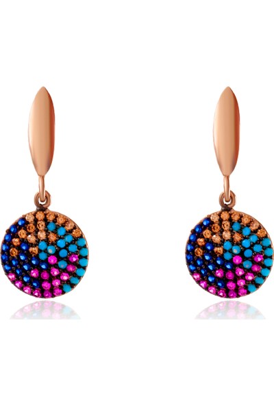 Medusa Silver Mix Zirkon Taşlı Abiye Küpe