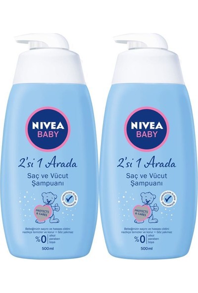 Nivea Baby Şampuan Saç ve Vücut 500 ml x 2