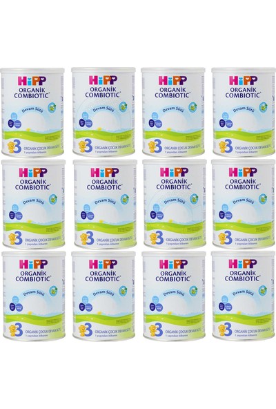 Hipp 3 Organik Combiotic Devam Sütü 350 gr 12 Adet Hipp 3 Organik Combiotic Devam Sütü 350 gr 12 Adet