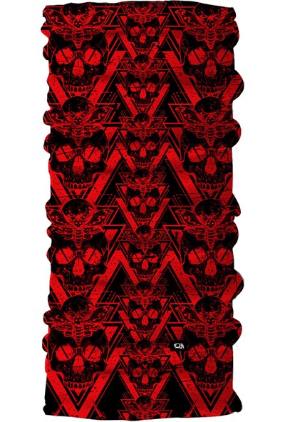 Mumu Kurukafa Kırmızı Bandana Bere Maske