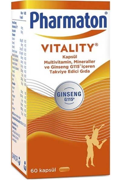 Pharmaton Vitality Multivitamin 60 Kapsül Pharmaton Vitality Multivitamin 60 Kapsül