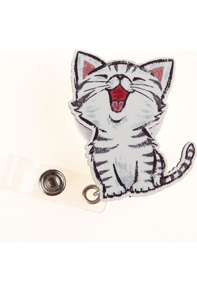 Attach Tekir Kedi Ahşap Yoyo Yaka Kartlık