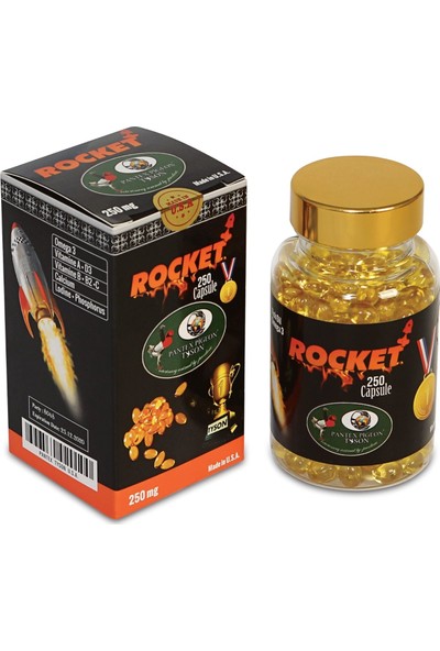 Tyson Rocket Kuşlar ve Güvercinler Içi Balık Yağı 250 Adet Kapsül Tyson Rocket Kuşlar ve Güvercinler Içi Balık Yağı 250 Adet Kapsül