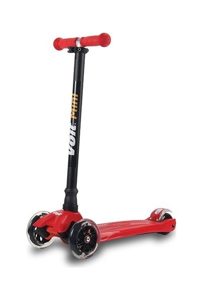 Voit Mini LED Işıklı 3 Teker Scooter -Kırmızı -New