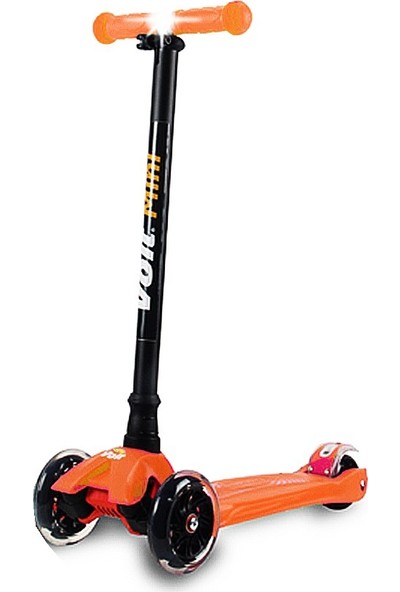 Voit Mini LED Işıklı 3 Teker Scooter -Turuncu-New
