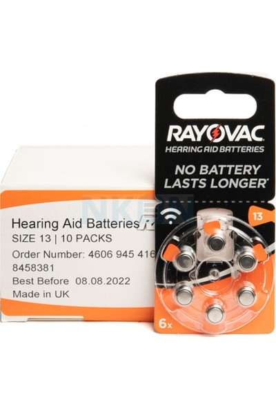 Rayocav 13 Kulaklık Pili 10'lu