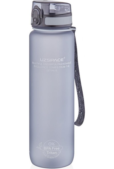 Uzspace Tritan Su Matarası 1000 ml Gri Uzspace Tritan Su Matarası 1000 ml Gri