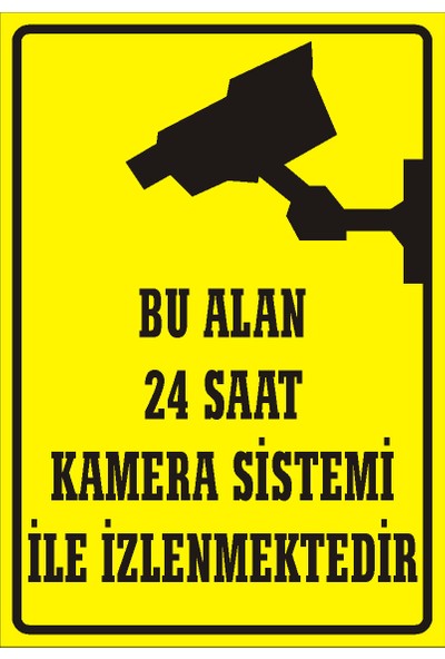 İzmir Serigrafi Bu Alan 24 Saat Kamera Sistemi İle İzlenmektedir (Kendinden Yapışkanlı Etiket) 17,5 x 25 cm İzmir Serigrafi Bu Alan 24 Saat Kamera Sistemi İle İzlenmektedir (Kendinden Yapışkanlı Etiket) 17,5 x 25 cm