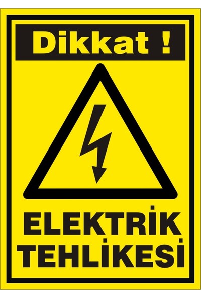 İzmir Serigrafi Elektrik Tehlikesi (Kendinden Yapışkanlı Etiket) 17,5 x 25 cm İzmir Serigrafi Elektrik Tehlikesi (Kendinden Yapışkanlı Etiket) 17,5 x 25 cm