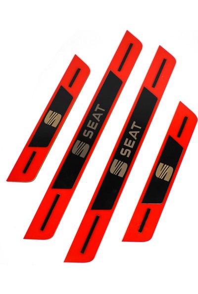 Trend Garaj Pleksi Glass Seat Kapı Eşiği Kırmızı