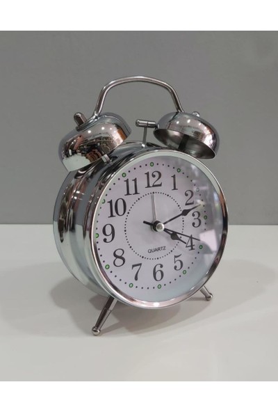 Evim Tatlı Evim Nostaljik Metal Çalar Saat Alarmlı ve Işıklı