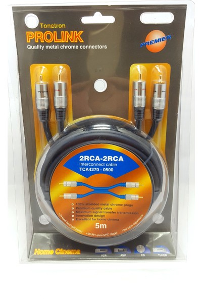 Prolink 2 Rca-2 Rca Ses Kablosu - 5m