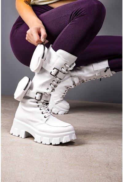 Eşle 20K Sywia Kadın Günlük Çizme Beyaz Eşle 20K Sywia Kadın Günlük Çizme Beyaz