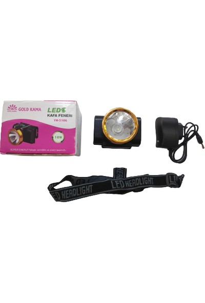 Gold Kama Kafa Lambası 10 Watt 1 Pc 300 Metreye Kadar Aydınlatma Aralığı Çift Işıklı 3,7VOLT Lityum Pil Gold Kama Kafa Lambası 10 Watt 1 Pc 300 Metreye Kadar Aydınlatma Aralığı Çift Işıklı 3,7VOLT Lityum Pil