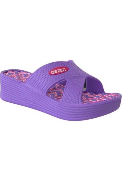 Gezer 10270 Mor Kadın Topuklu Havuz/Deniz Terlik